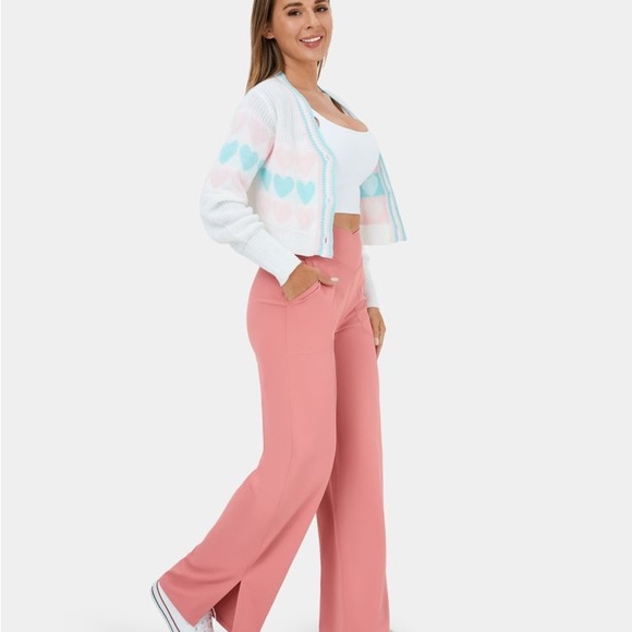 HALARA | Pants & Jumpsuits | Halara Crossover Pocket Split Hem Wide Leg ...